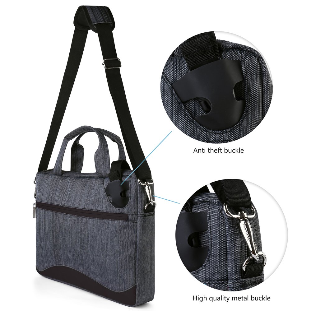 Slim Grey Black Laptop Briefcase Bag 17-inch for Dell Inspiron 17, G7 17, Alienware x17 m17, Precision, XPS 17