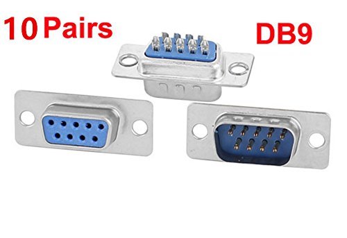 xjs XJSXZC Computer DB Male Female Solder Type Adapter D-SUB Connector 10 Pairs (DB9)