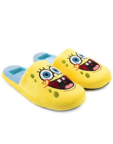 SPONGEBOB SQUAREPANTS Women's Open-Back Slipper, Yellow, 9-10
