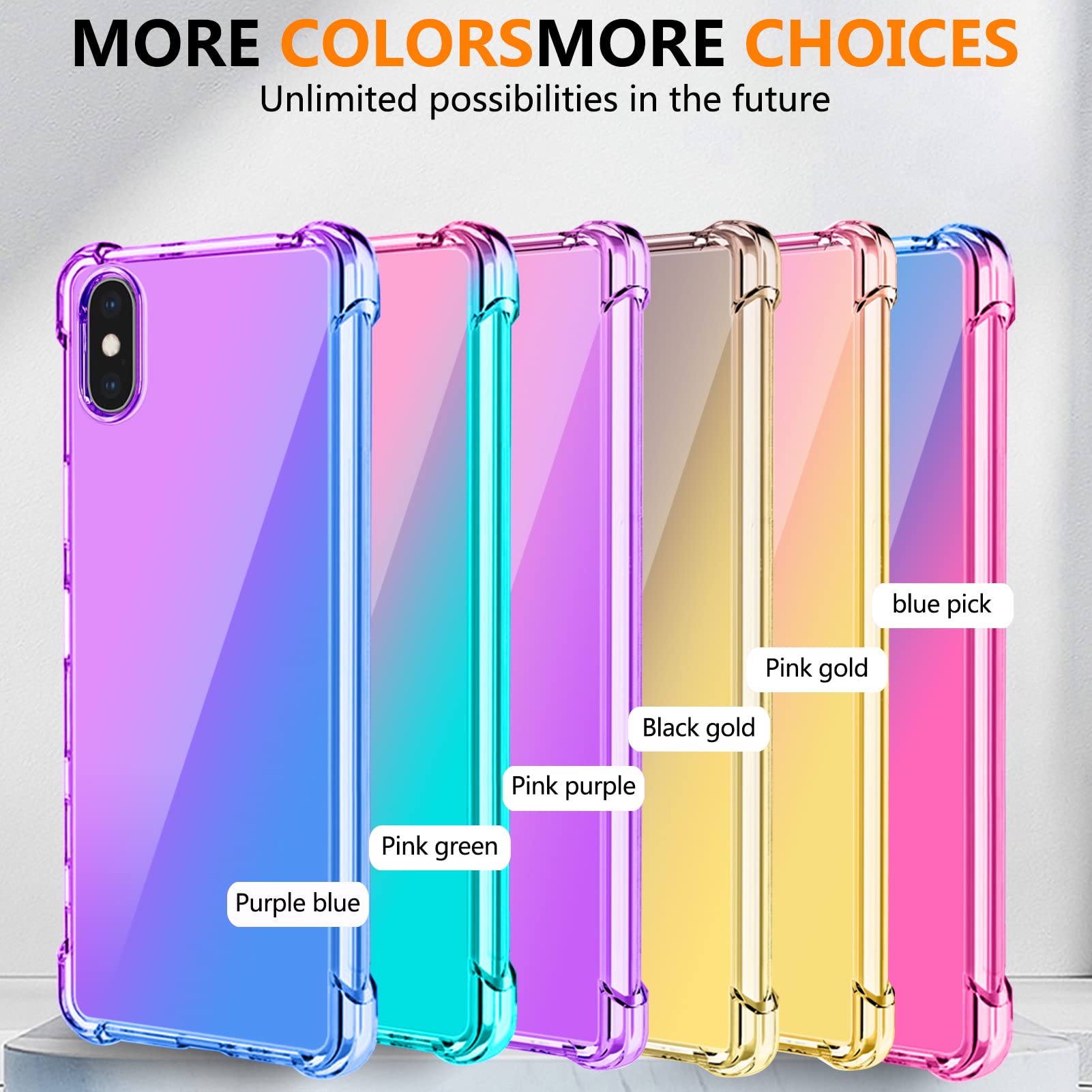 YDIHIHO for OnePlus Nord N200 5G Case [ Gradient ] Clear Soft TPU Non-Slip Non-Yellowing Soft Edge Cover for OnePlus Nord N200 5G Phone Case [ Pink/Gold ],MDM-HCJB-05-03