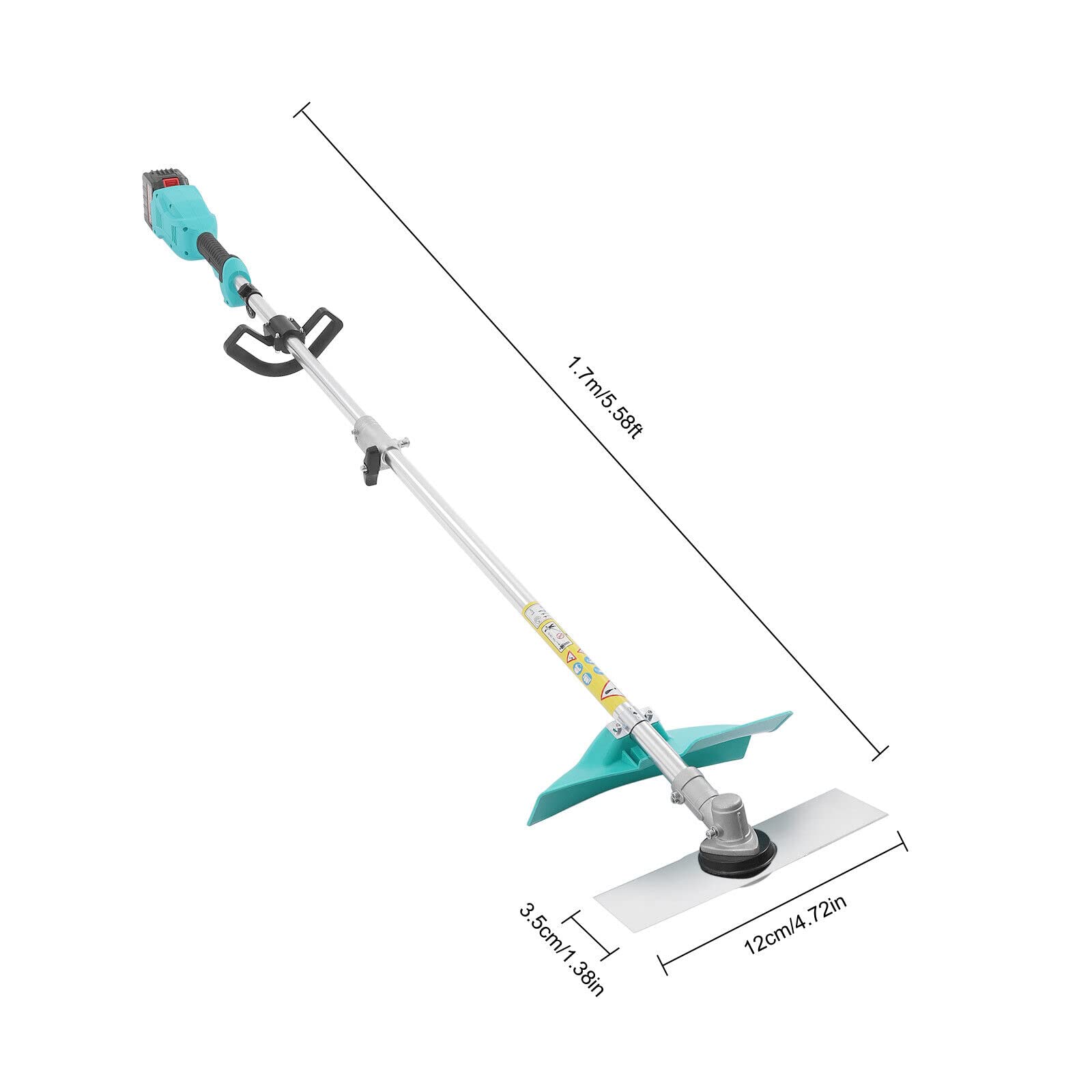 TQSHOoP Electric Lawn Trimmer Cordless Grass Trimmer Lawn Edger Lawn String Trimmer Handheld Battery Powered Grass Cutter Weed Trimmer with 6Ah Lithium Battery