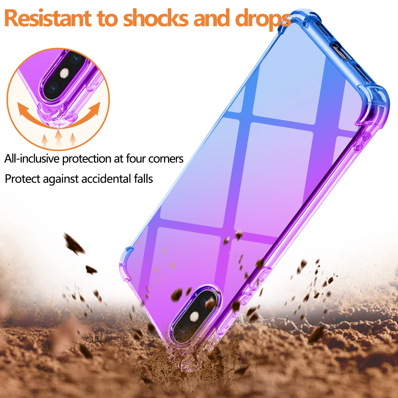 YDIHIHO for OnePlus Nord N200 5G Case [ Gradient ] Clear Soft TPU Non-Slip Non-Yellowing Soft Edge Cover for OnePlus Nord N200 5G Phone Case [ Pink/Gold ],MDM-HCJB-05-03