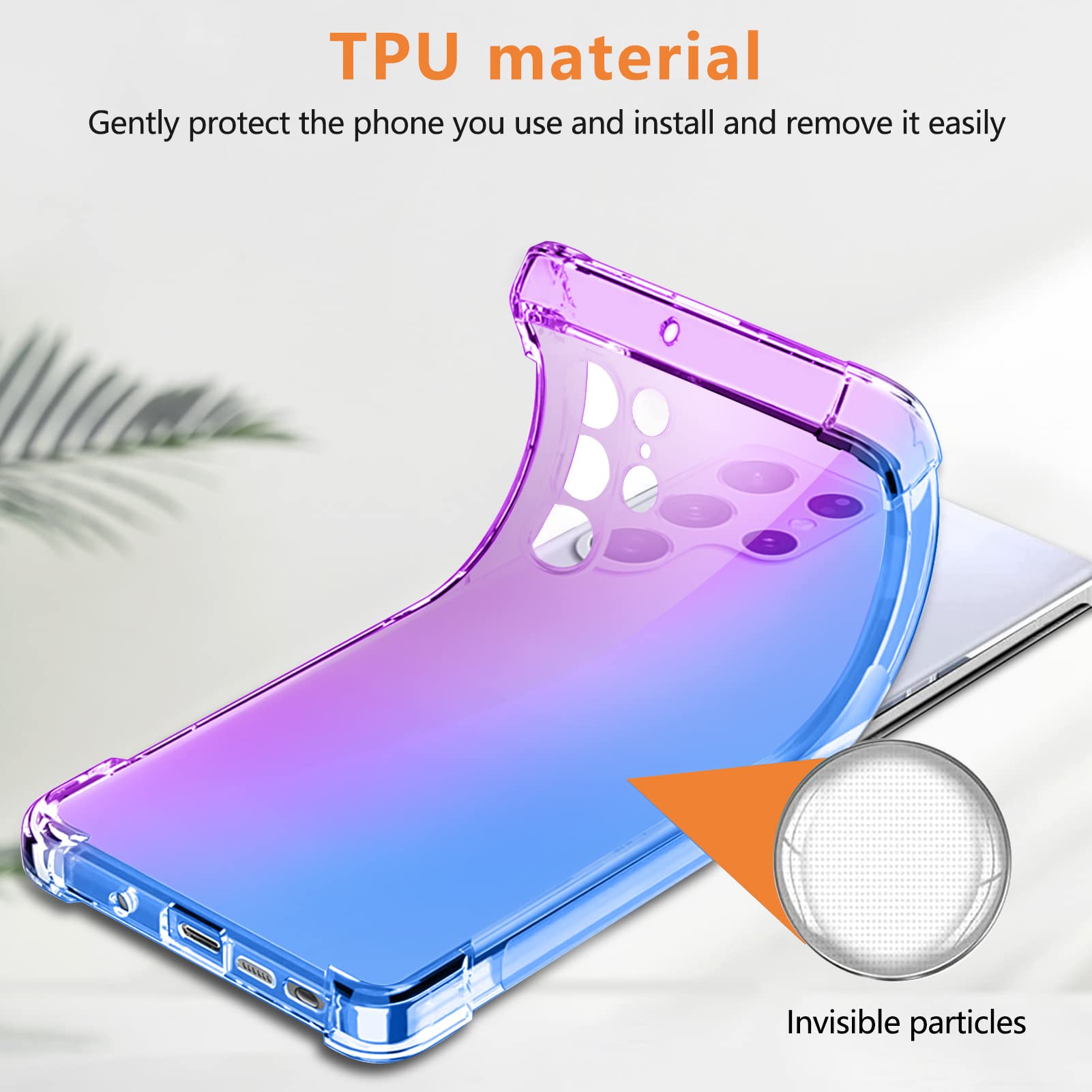 YDIHIHO for OnePlus Nord N200 5G Case [ Gradient ] Clear Soft TPU Non-Slip Non-Yellowing Soft Edge Cover for OnePlus Nord N200 5G Phone Case [ Pink/Gold ],MDM-HCJB-05-03