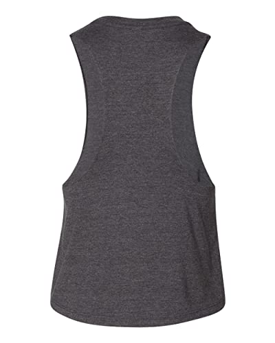 Instant Message - Do The Sexy Dexy - Juniors Cropped Racerback Tank Top - Size Small Heather Charcoal