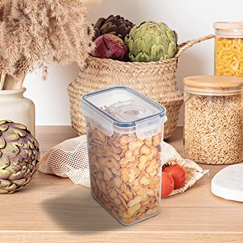 GURSAC 5 Size Single Clear Plastic Storage Jars Vacuum Proof Fresh Storage Airtight Jars Kitchen Airtight Jars With Lids Proof Crispers