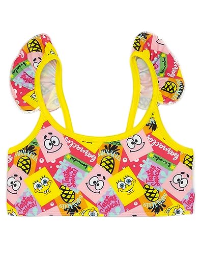 SpongeBob SquarePants Bikini Girls Kids Yellow 2 Piece Swimsuit 6-8 Years