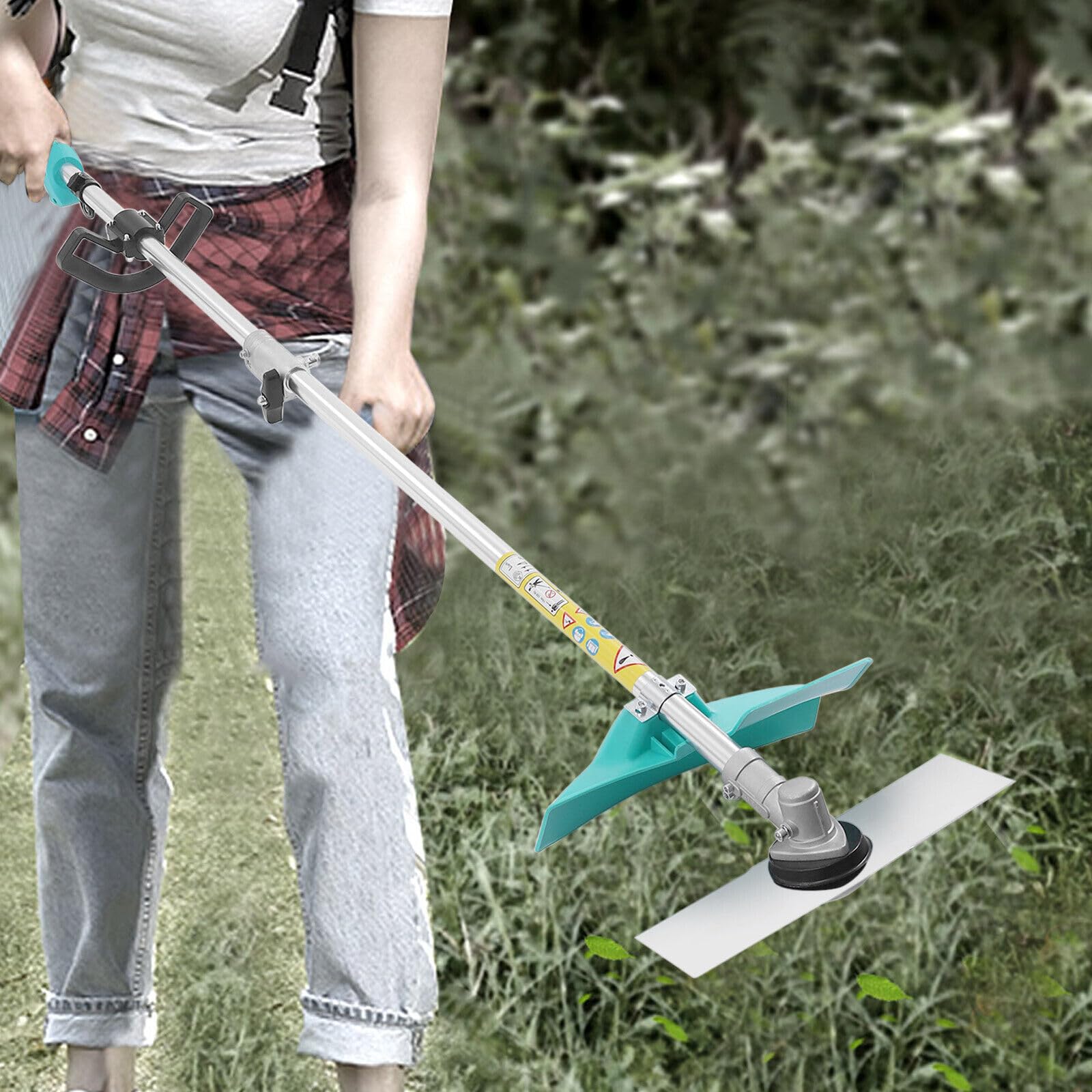 TQSHOoP Electric Lawn Trimmer Cordless Grass Trimmer Lawn Edger Lawn String Trimmer Handheld Battery Powered Grass Cutter Weed Trimmer with 6Ah Lithium Battery