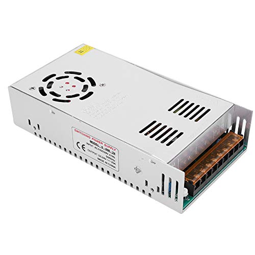 DC24V Output Switch Power Supply Driver Aluminum Alloy Voltage Converter LED Screen Strip Light 3 Dimensional Printer Power Supply Transformer(S‑600‑24(24V/25A/600W)AC110/220V±15%)