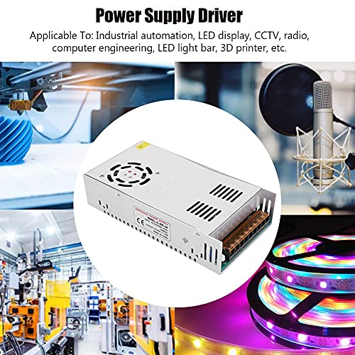 DC24V Output Switch Power Supply Driver Aluminum Alloy Voltage Converter LED Screen Strip Light 3 Dimensional Printer Power Supply Transformer(S‑600‑24(24V/25A/600W)AC110/220V±15%)