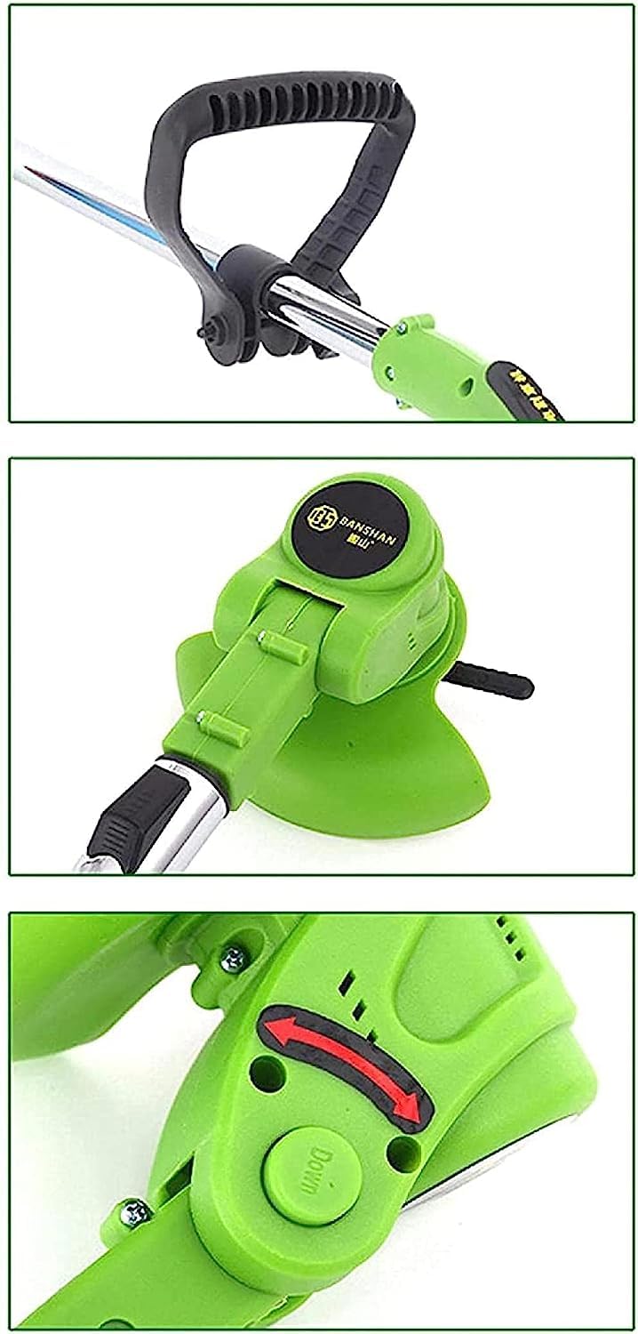 Handheld Cordless Lawn Weed Cutter Portable Gardening Mowing Tools Grass Trimmer Edger Lawn Mower Grass Brush Cutter-24V4000 mA 1 Battery