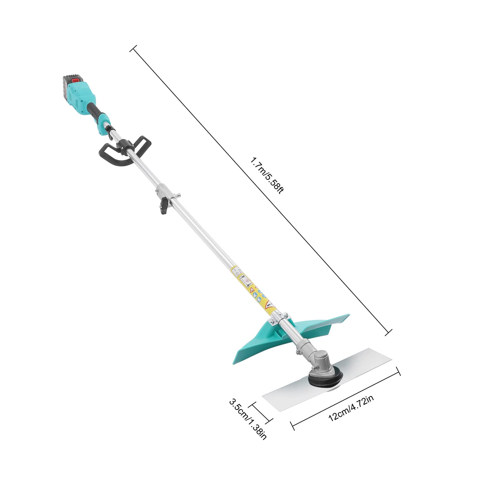 Electric Lawn Trimmer, Cordless Electric Weed Wacker Eater Battery Portable Handle Lawn Edger Garden Grass Cutter Electric Lawn Mower for Farm Backyard Mowing, Trimming, Harvesting