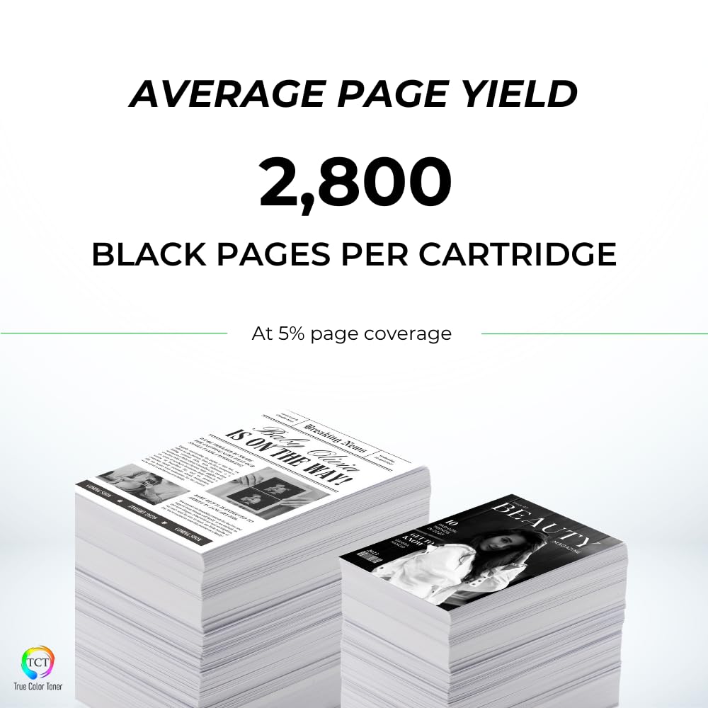 TCT 045X Black Toner Cartridge - Premium Compatible Replacement for Canon 045H Black High Yield Works with Canon Color ImageClass MF634CDW MF632CDW LBP612CDW Printers (2,800 Pages)