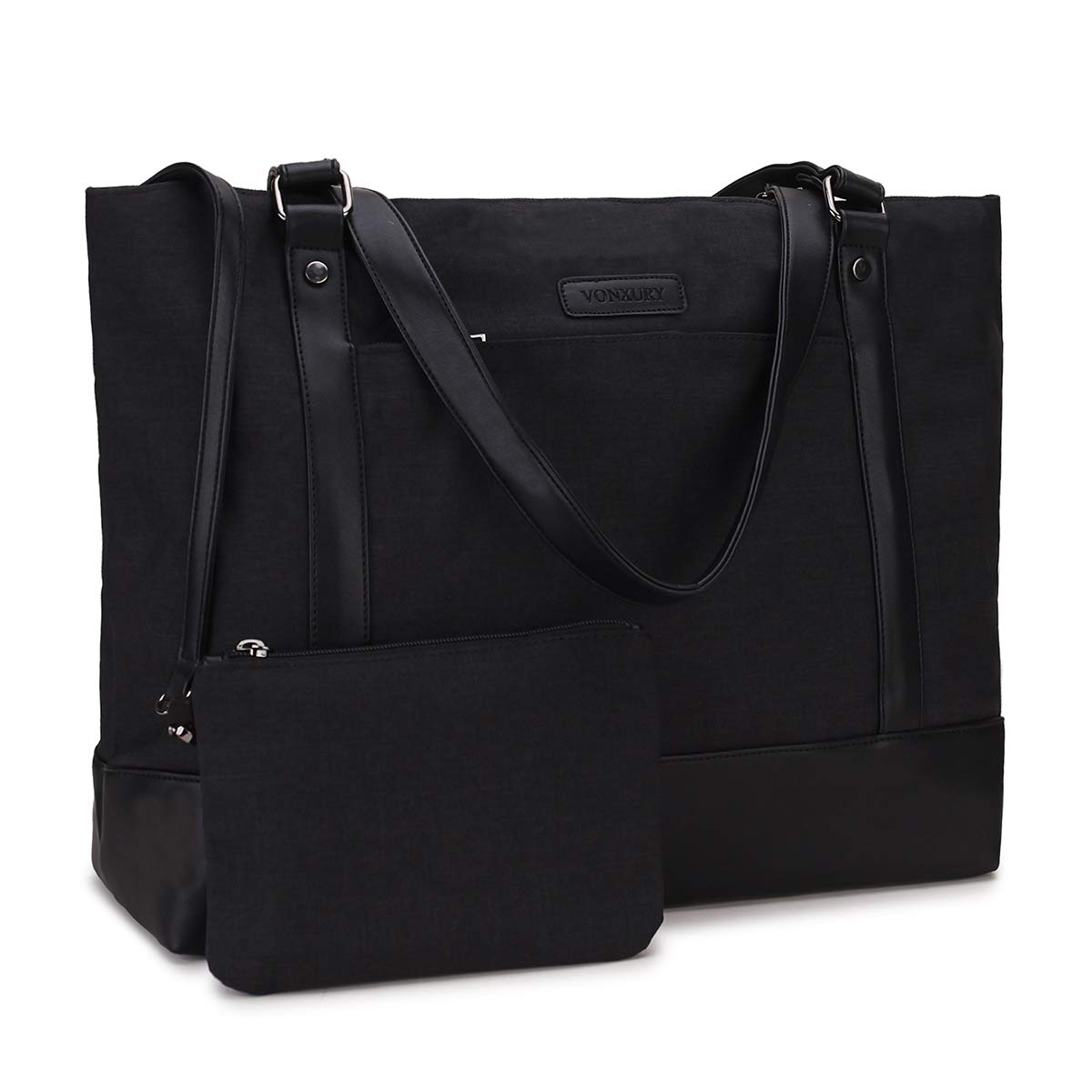 Laptop Tote Bag for Women, 15.6 Inch Computer Shoulder Bag Teacher Work Bag Travel Purse with Small Pouch VONXURY
