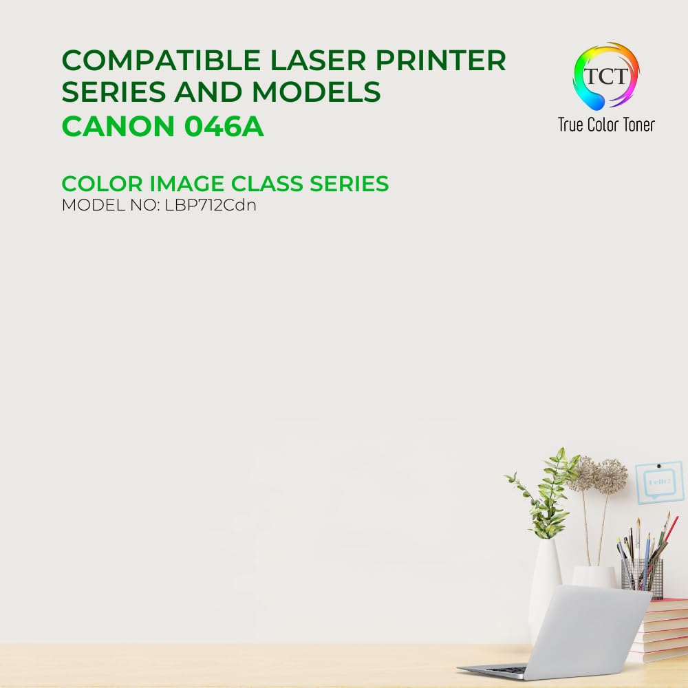TCT 046A Toner Cartridge 4 Pack - Premium Compatible Replacement for Canon 046 Works with Canon Color ImageClass MF731CDW MF733CDW MF735CDW LBP654CDW Printers (Black Cyan Magenta Yellow)