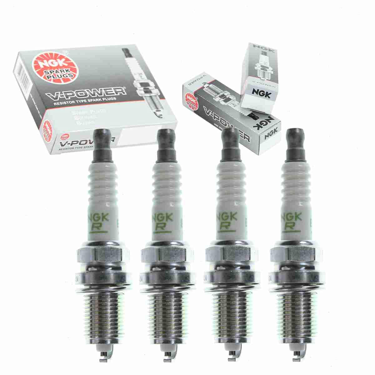 4 pc NGK V-Power Spark Plugs compatible with Toyota Camry 2.2L L4 1997-2001