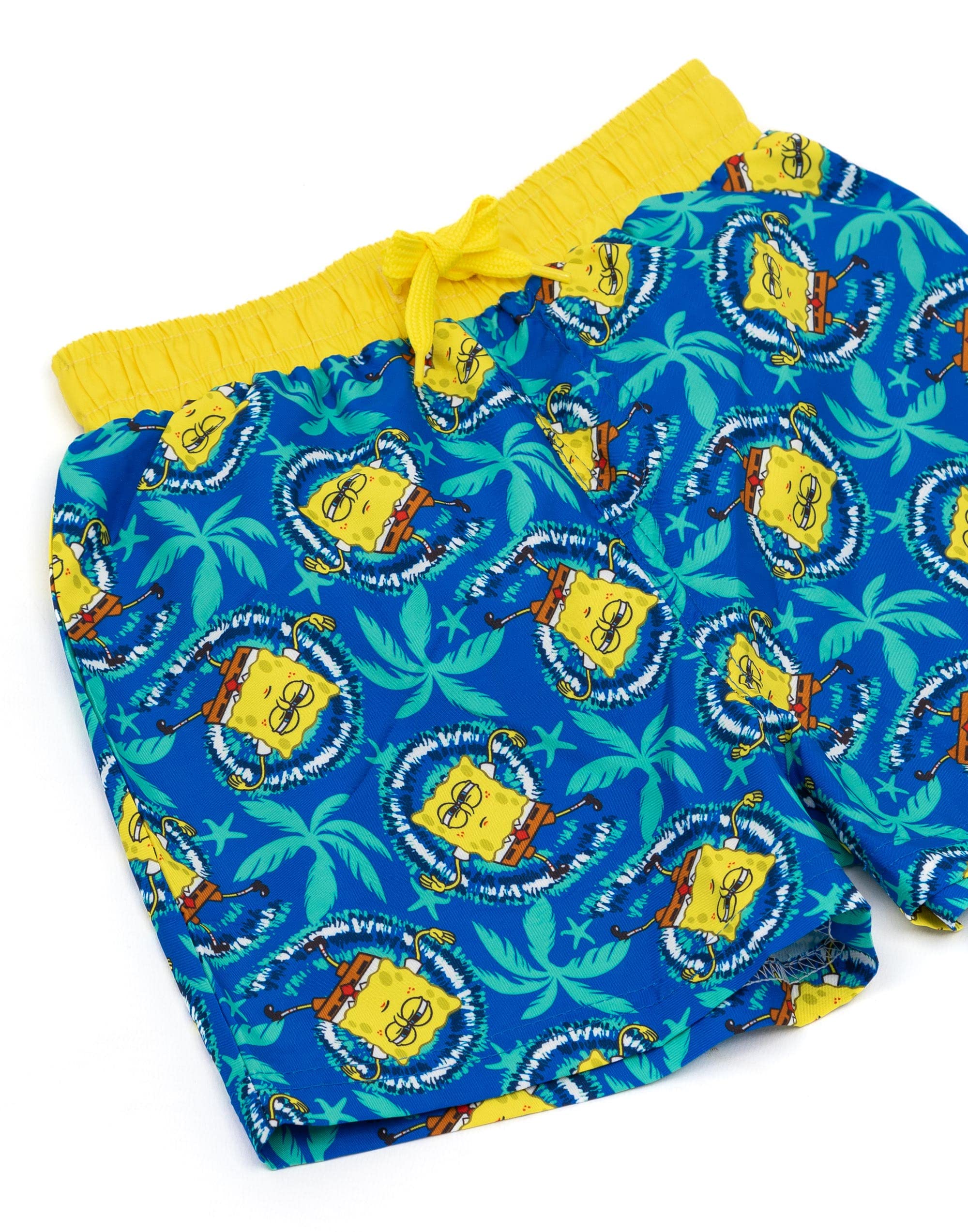 SpongeBob SquarePants Swim Shorts Boys Blue Yellow Swimming Trunks 5-6 Years