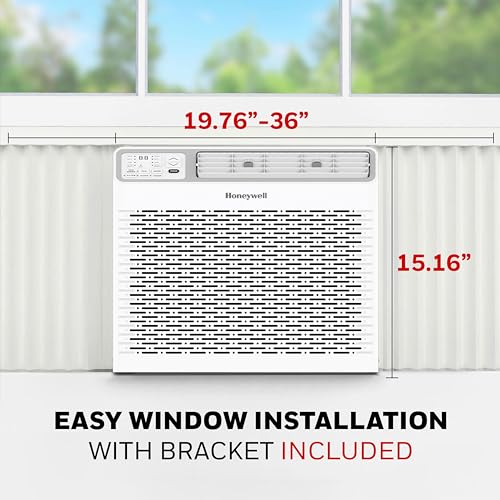 Honeywell 8,000 BTU Digital Window Air Conditioner, Remote, 4 Modes, Eco, 350 sq ft Coverage
