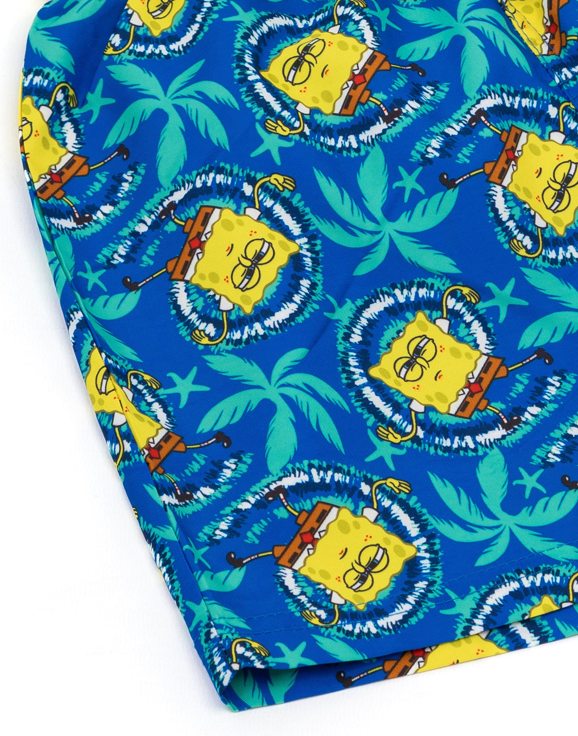 SpongeBob SquarePants Swim Shorts Boys Blue Yellow Swimming Trunks 5-6 Years