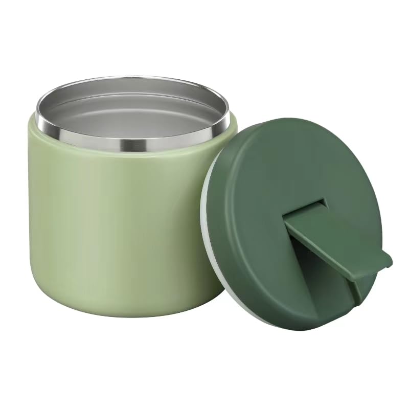 LOHASOK 17oz Soup Thermo for Hot Food Insulated Vacuum Food Jar with Buckle Lid, Stainless Steel Wide Mouth Leak Proof Lunch Container for School Travel Green, FOOD JAR-GREEN-17 OZ