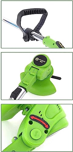 Cordless Grass Trimmer Lawn Mower Electric Rechargeable Adjustable Pruning Cutter Garden Tool 12V/24V-12V3000 mA 1 Battery