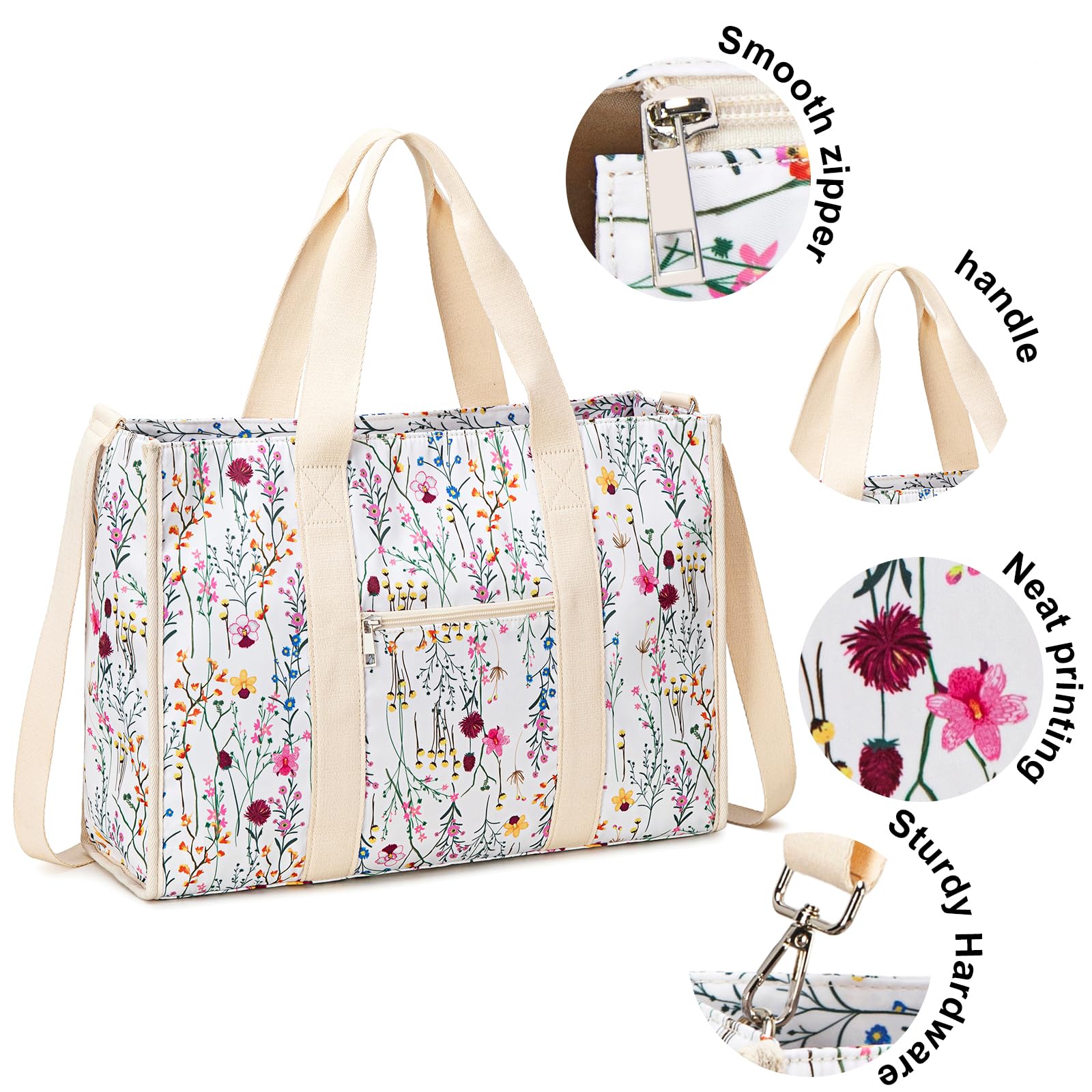LOIDOU 3Pcs Laptop Tote Bag for Women 15.6 inch Work Tote Bag Computer Bag Large Capacity Teacher Handbag Shoulder Bag