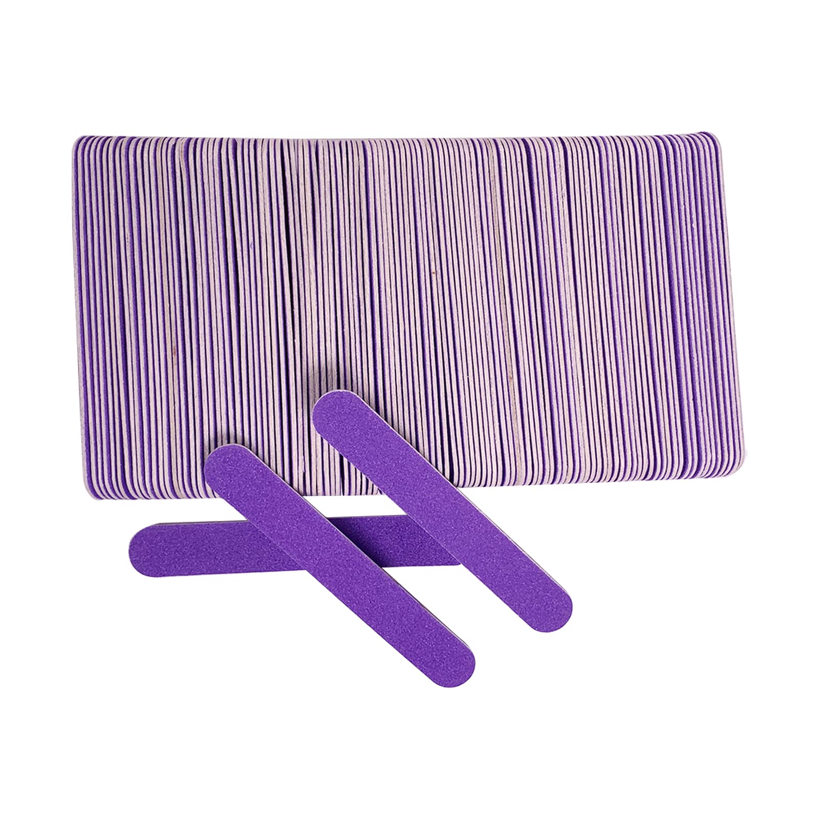 Mini Nail Files Bulk (100 Pcs), Double Sided Emery Board Nail File for Nature Nails, Manicure Tool Set Disposable Colorful Nail File for Home Salon Use Travel Size Men Women Kids Wood Board