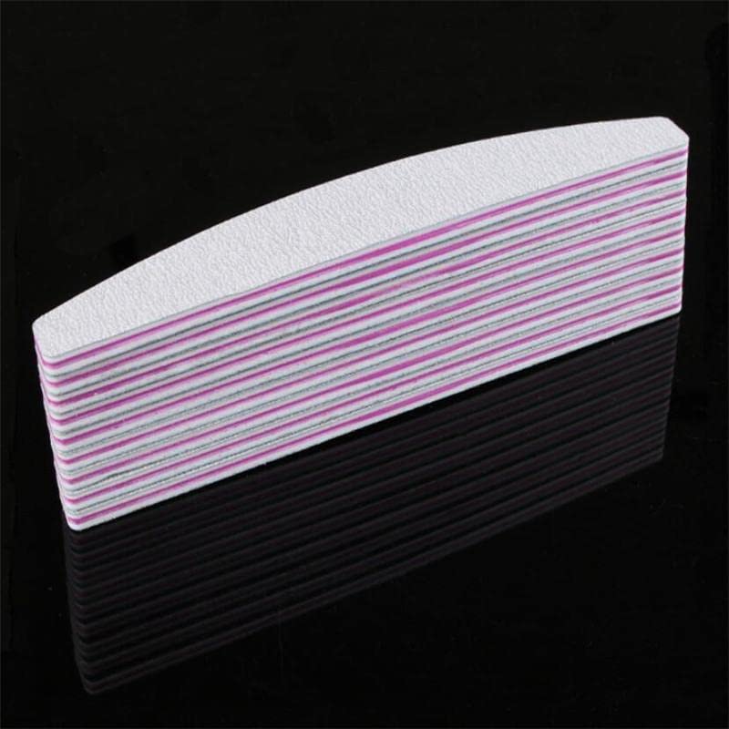 eHubsupply Nail File 25 PCS Professional Double Sided 80/100 Grit Nail Files Emery Board Manicure Pedicure Tool and Nail Buffering Files, Purple
