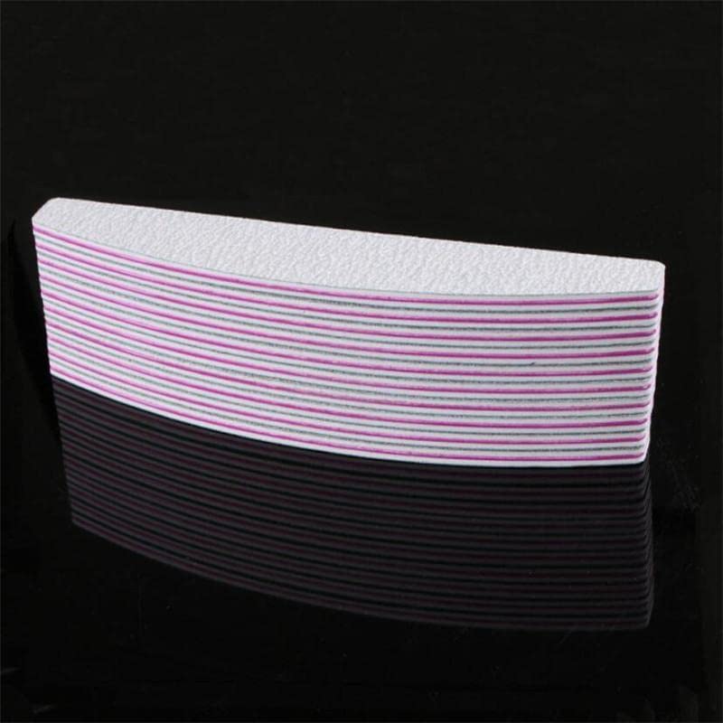 eHubsupply Nail File 25 PCS Professional Double Sided 80/100 Grit Nail Files Emery Board Manicure Pedicure Tool and Nail Buffering Files, Purple