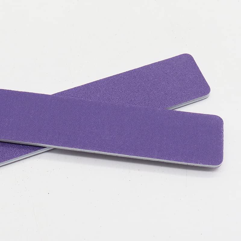 Bzbuy Jumbo Nail File 50 PCS Professional Double Sided 80/80 Grit Nail Files Emery Board Purple Manicure Pedicure Tool and Nail Buffering Files