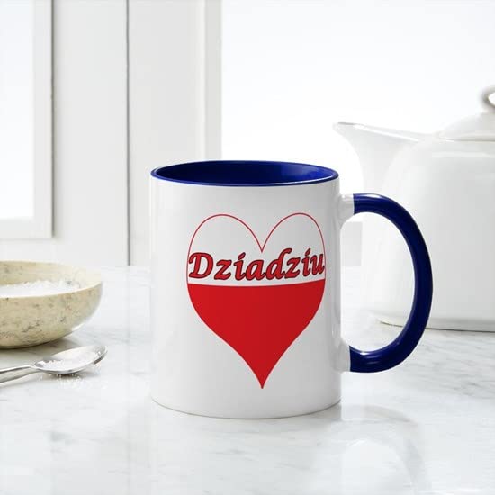 CafePress Dziadziu Polish Heart Mug Ceramic Coffee Mug, Tea Cup 11 oz