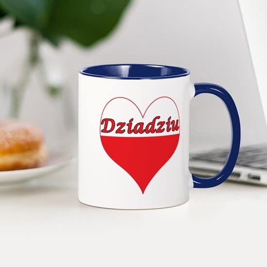 CafePress Dziadziu Polish Heart Mug Ceramic Coffee Mug, Tea Cup 11 oz