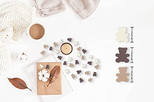 300PCS Cream Brown Teddy Bear Baby Shower Table Confetti Sprinkles Scatter, We Can Bearly Wait Baby Shower Decorations, Boy Girl First Birthday Nuetral Rustic Party Décor