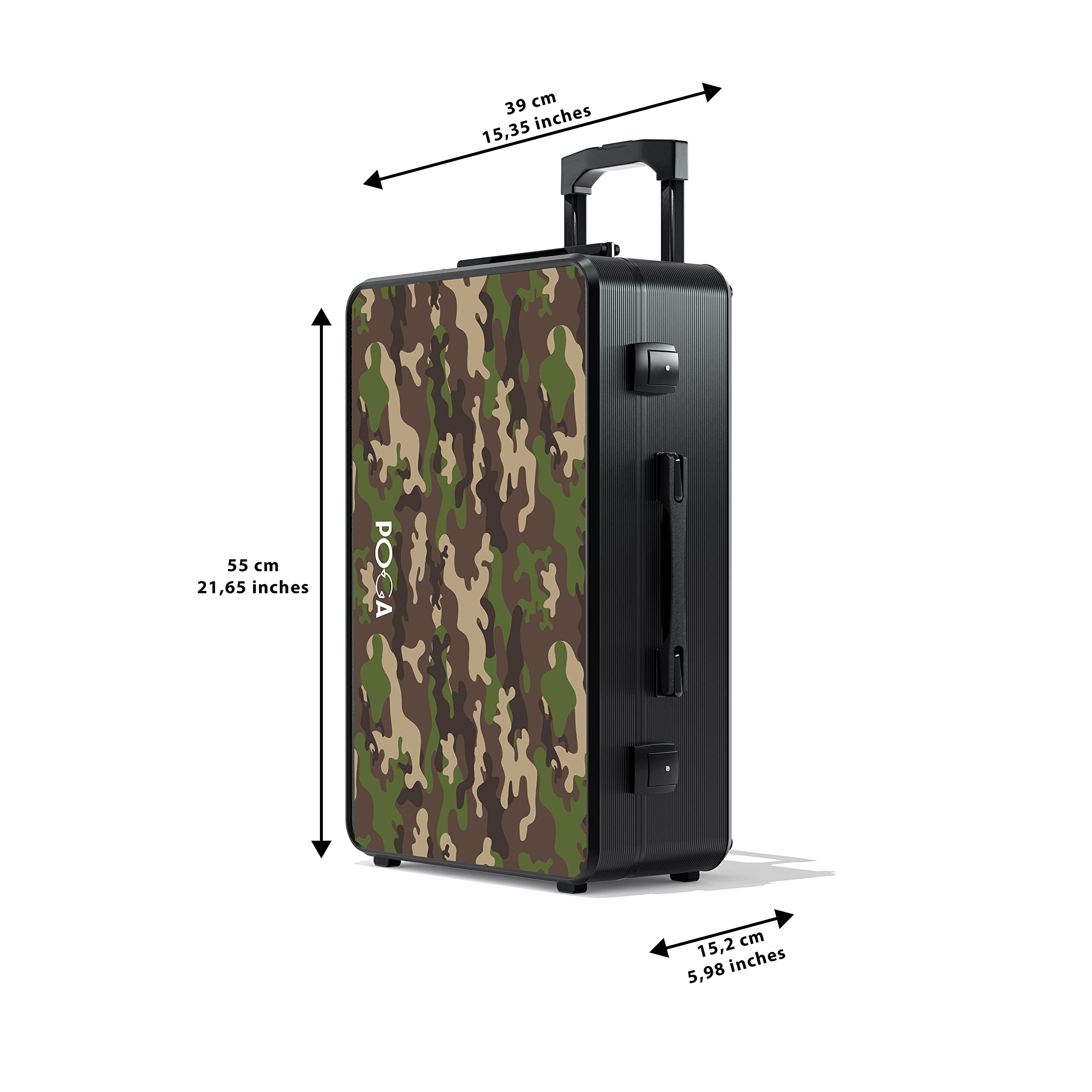 POGA PRO Premium Portable Console Travel Case incl. Trolley and 21,5'' ASUS Gaming Monitor for Xbox One X - Camo
