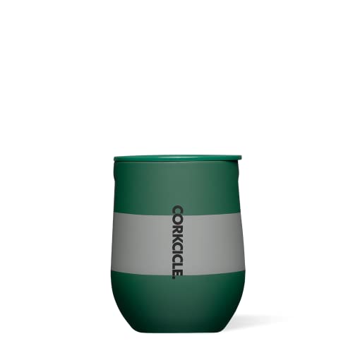Corkcicle Harry Potter Slytherin Stemless Wine Glass Tumbler, Triple Insulated Stainless Steel Construction, Easy Grip Sides, Keeps Beverages Chilled for 9 Hours, 12 oz