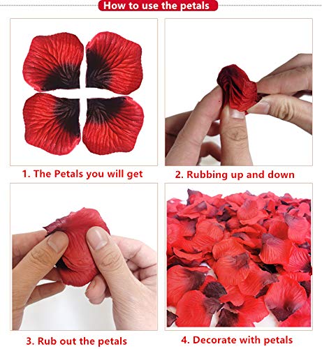 kortes I Love You Balloons and Heart Balloons Kit with Rose Petals, Valentines Day Decorations for Party