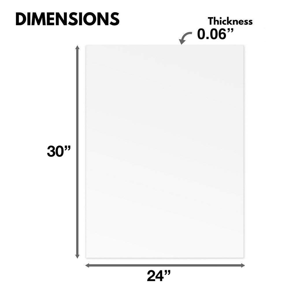 BARNWOODUSA 24x30 Plexiglass Replacement for Picture Frames, DIY Signs Sheet .060 Clear 1/16th Double-Sided Protective Film (Set of 2)