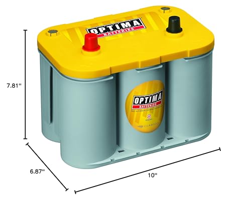 OPTIMA Batteries High Performance D34 YellowTop Dual Purpose Sealed AGM Car, Truck and SUV Battery, 750 CCA, Maintenance Free, Versitile Mounting