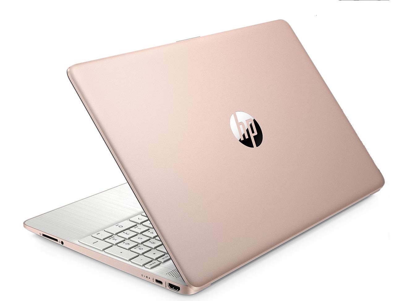 HP 2021 15.6" HD Laptop Computer, AMD Athlon Silver N3050U, 4GB RAM, 128GB SSD, HDMI, USB-C, WiFi, Webcam, Windows 10 S with Office 365 for 1 Year, Mouse, Sleeve + Fairywren Card (Rose Gold) (Renewed)