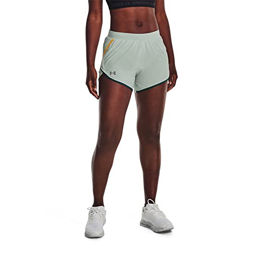 Under Armour Women's Fly by 2.0 Running Shorts, (592) Illusion Green/Rise/Reflective, Small
