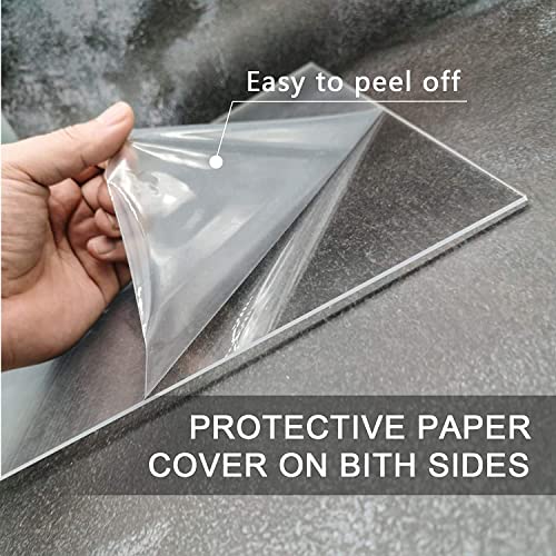 Ludery 4pack 8x12 Clear Acrylic Sheets 1/8 Thick, 8x12 Plexiglass Sheets 1/8 inch Thick - 3mm Cast Acrylic Plexiglass Sheet for Sign, Photo Frame, Craft, DIY Display Projects