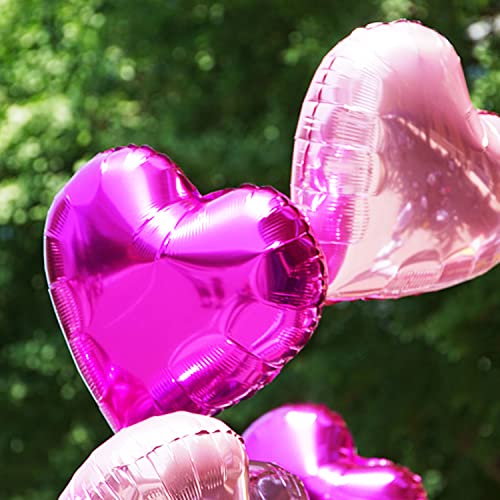 Simple polymer 18 inch Pink Heart Balloons Foil Balloons Mylar Balloons for Party Decoration, Pack of 20