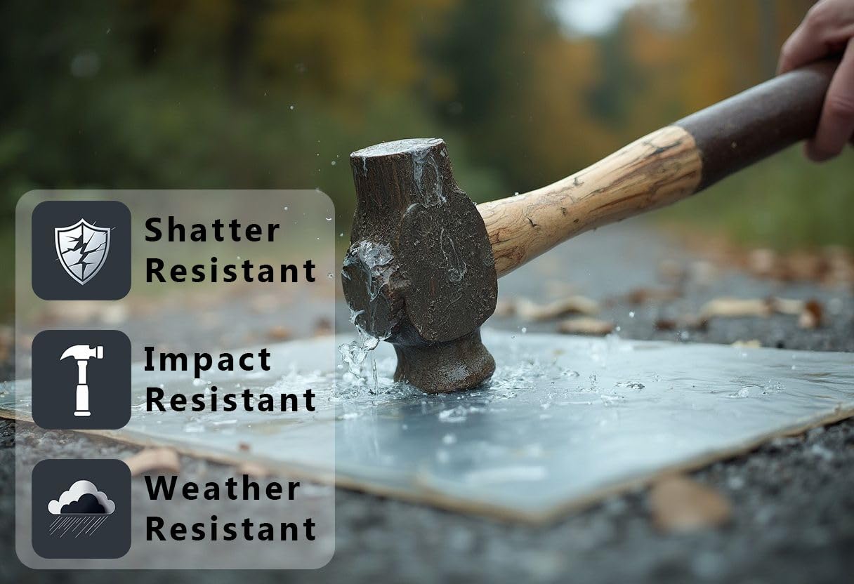 12"x18" (1/8") Spectra Glass Clear Polycarbonate Sheet. UV Coating on Both Sides. Impact and Weather Resistant. DIY, Arts, Crafts, Window Replacement. Sizes are Nominal Cut Within +-1/8". Made in USA