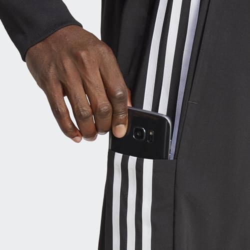 adidas Men's AEROREADY Essentials Woven 3-Stripes Cuffed Pants Black/White Medium