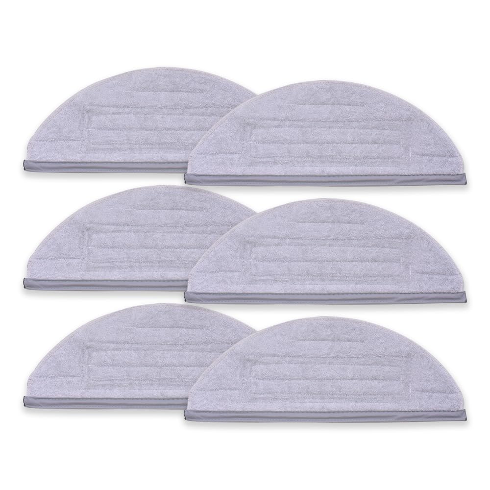 neutop Mop Cloths Pads, Compatible with Roborock S8, S8+, S7, S7+, S7 MaxV Plus/MaxV Ultra/Pro Ultra, Robot Vacuum Cleaners, Washable Spare Parts Accessories, 6-Pack.