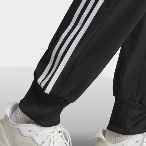 adidas Men's AEROREADY Essentials Woven 3-Stripes Cuffed Pants Black/White Medium