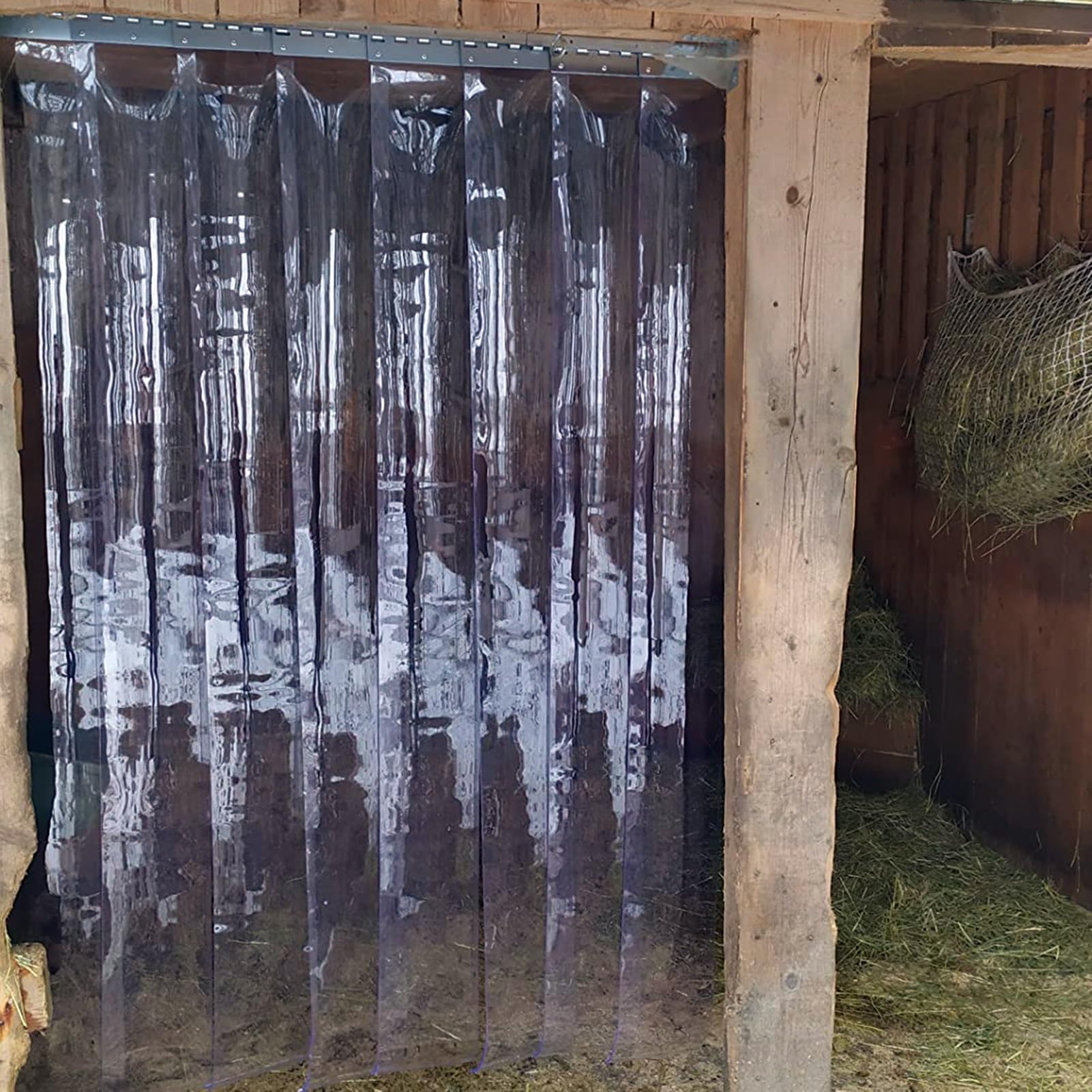 PVC Plastic Air Conditioner Partition Curtain,Clear Waterproof Commercial Industrial PVC Plastic Door Curtain 0.08”Thick for Warehouse Doors, Walk-in Freezers (Size : 120x220cm/47.24x86.61in)