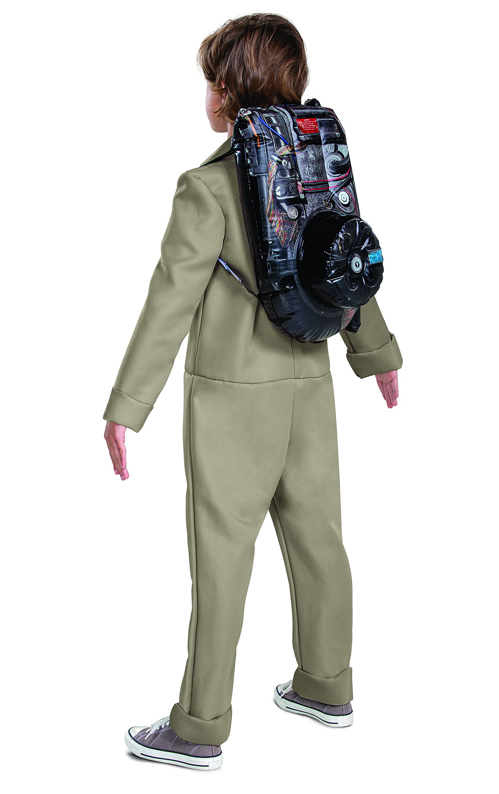 Ghostbusters Costumes for Kids, Official Ghostbusters Afterlife Movie Costume Jumpsuit with Inflatable Proton Pack, Classic Kids Size Large (10-12)