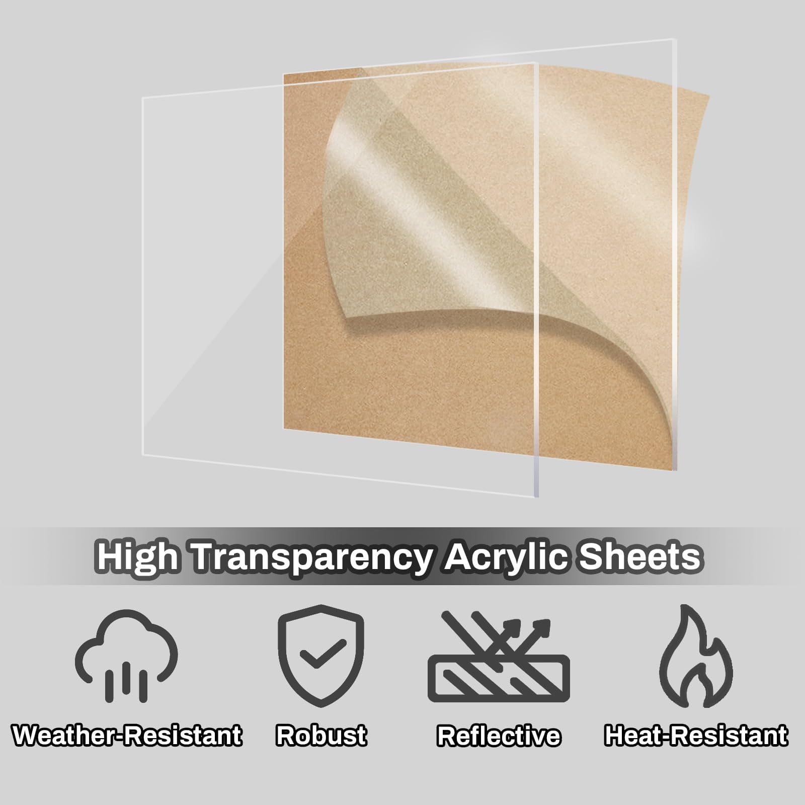 MIARALA 2 Pieces 8" x 12" Plexiglass Sheet High Transparency Acrylic Sheet 1/8”Thick (3mm), for Crafts Plastic Sheeting, Signs, Photo Frames, DIY Display Projects, Easy to Cut and Install
