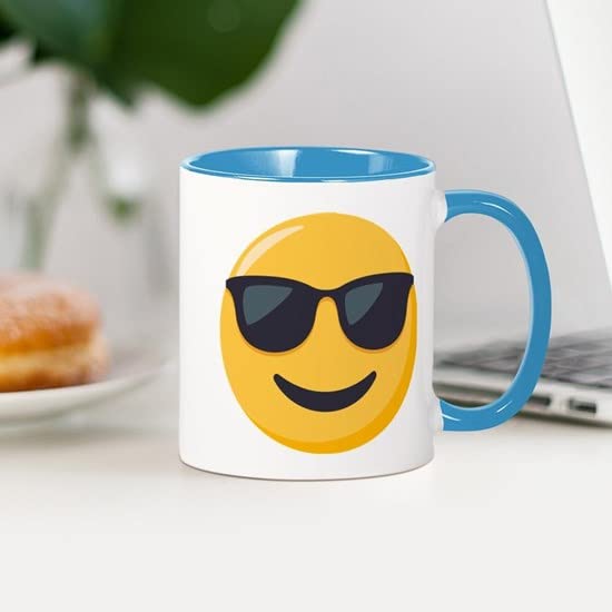 CafePress Sunglasses Emoji Ceramic Coffee Mug, Tea Cup 11 oz