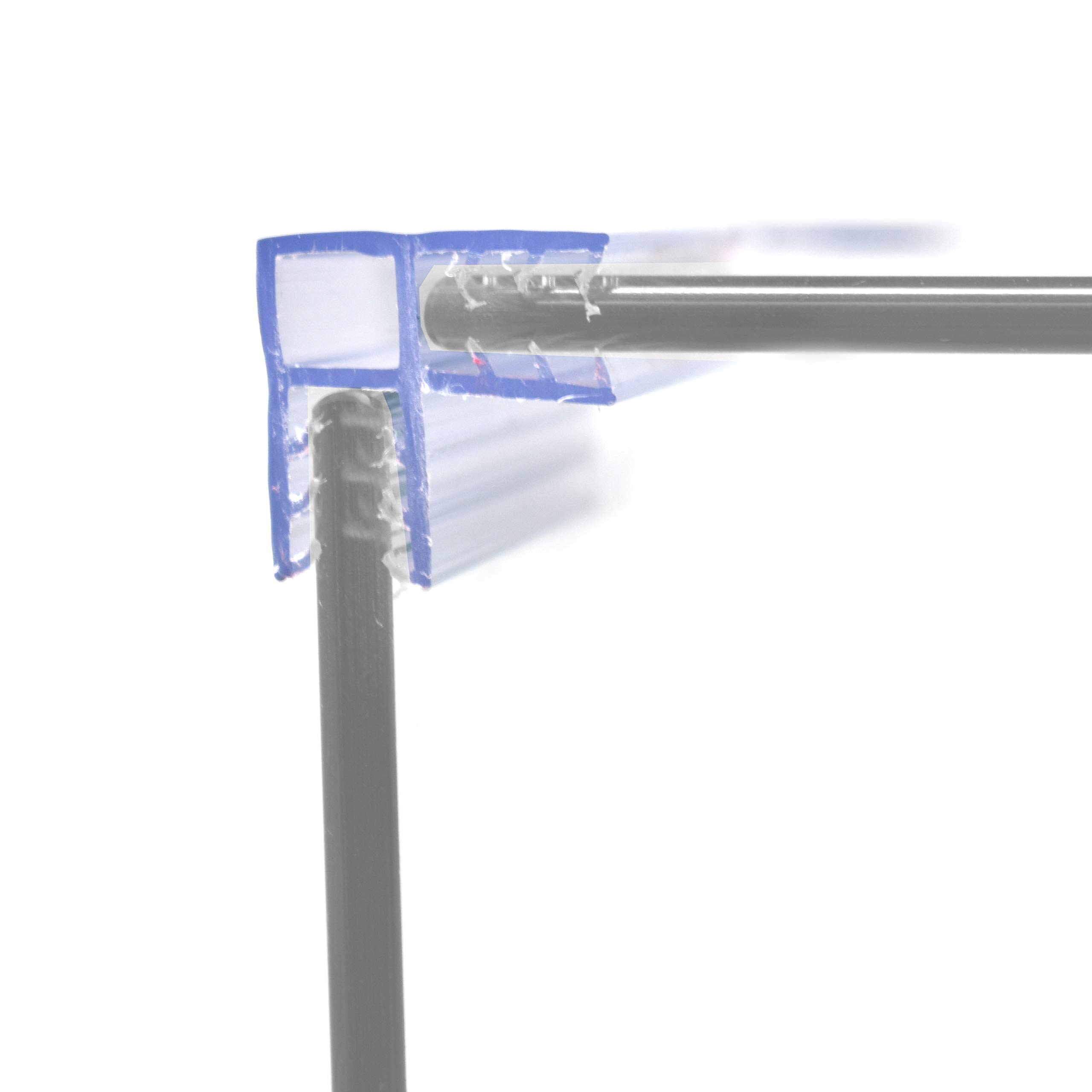 2 Way Sneeze Guard Holder™ Corner Connectors for Plexiglass, Acrylic Sheets & Airborne Droplet Barrier Panels up to 1/4" Thick, 10 Pack